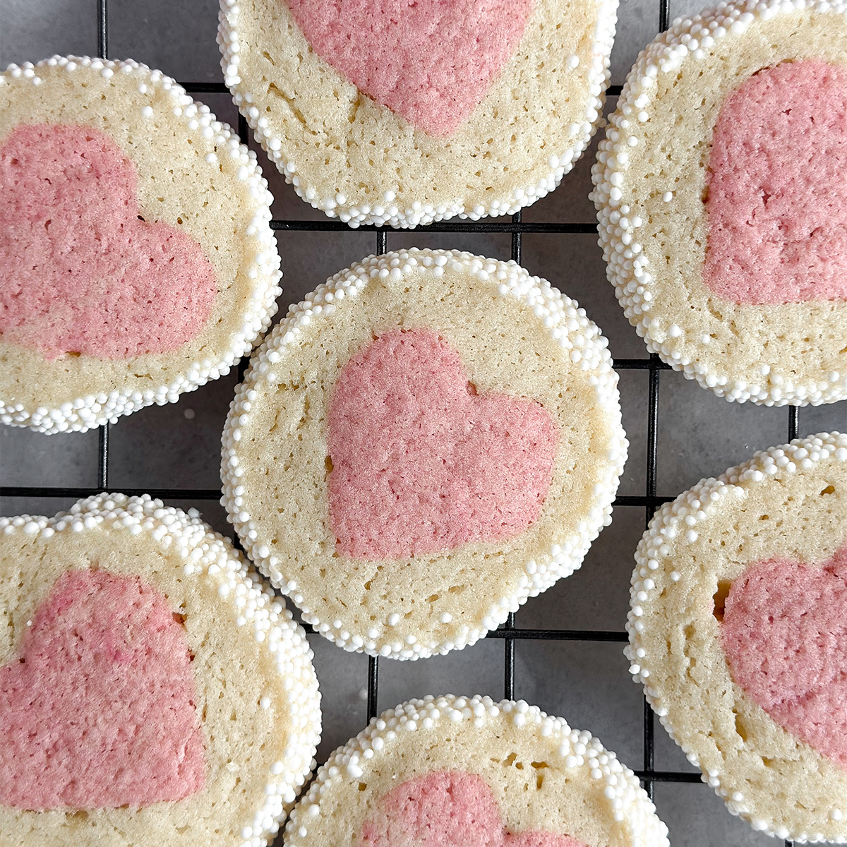 valentine slice and bake sugar cookies - Linen & Gray
