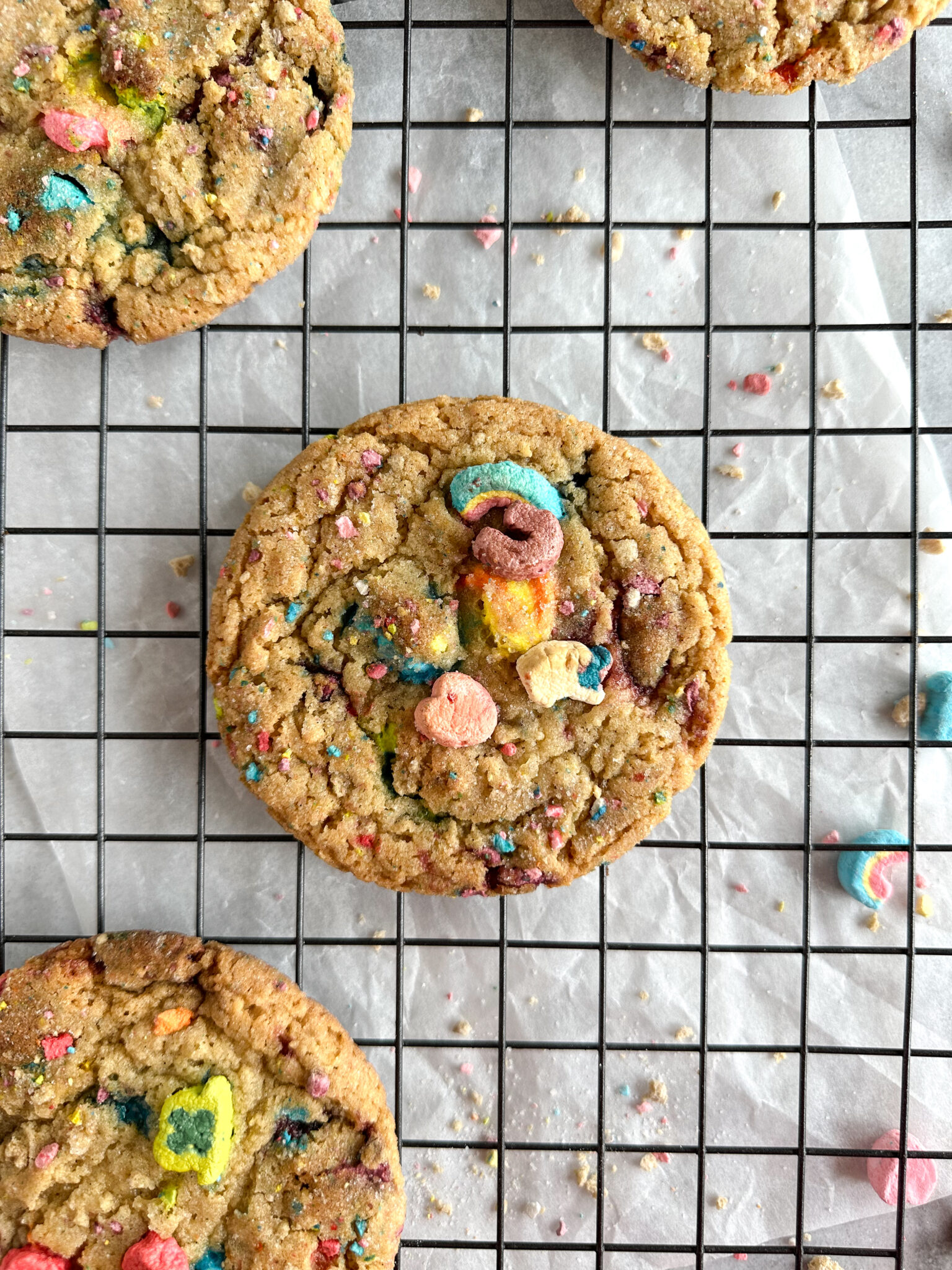 lucky charms bakery style cookies - Linen & Gray